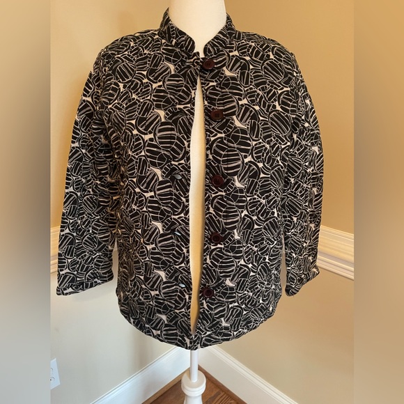 French Cuff | Jackets & Coats | French Cuff Quilted Jacket Black White ...